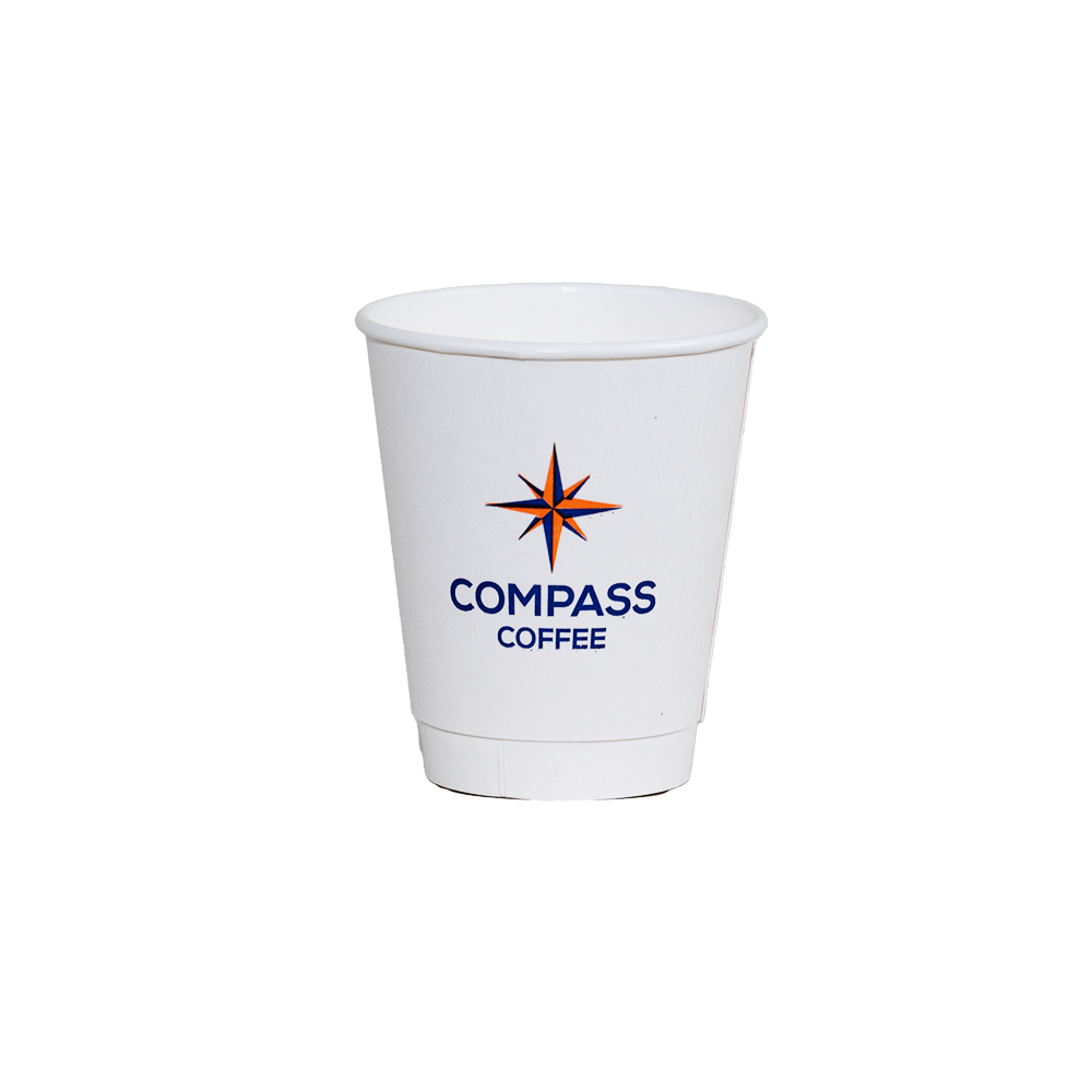 Hot Cups 8 Oz Compass Coffee